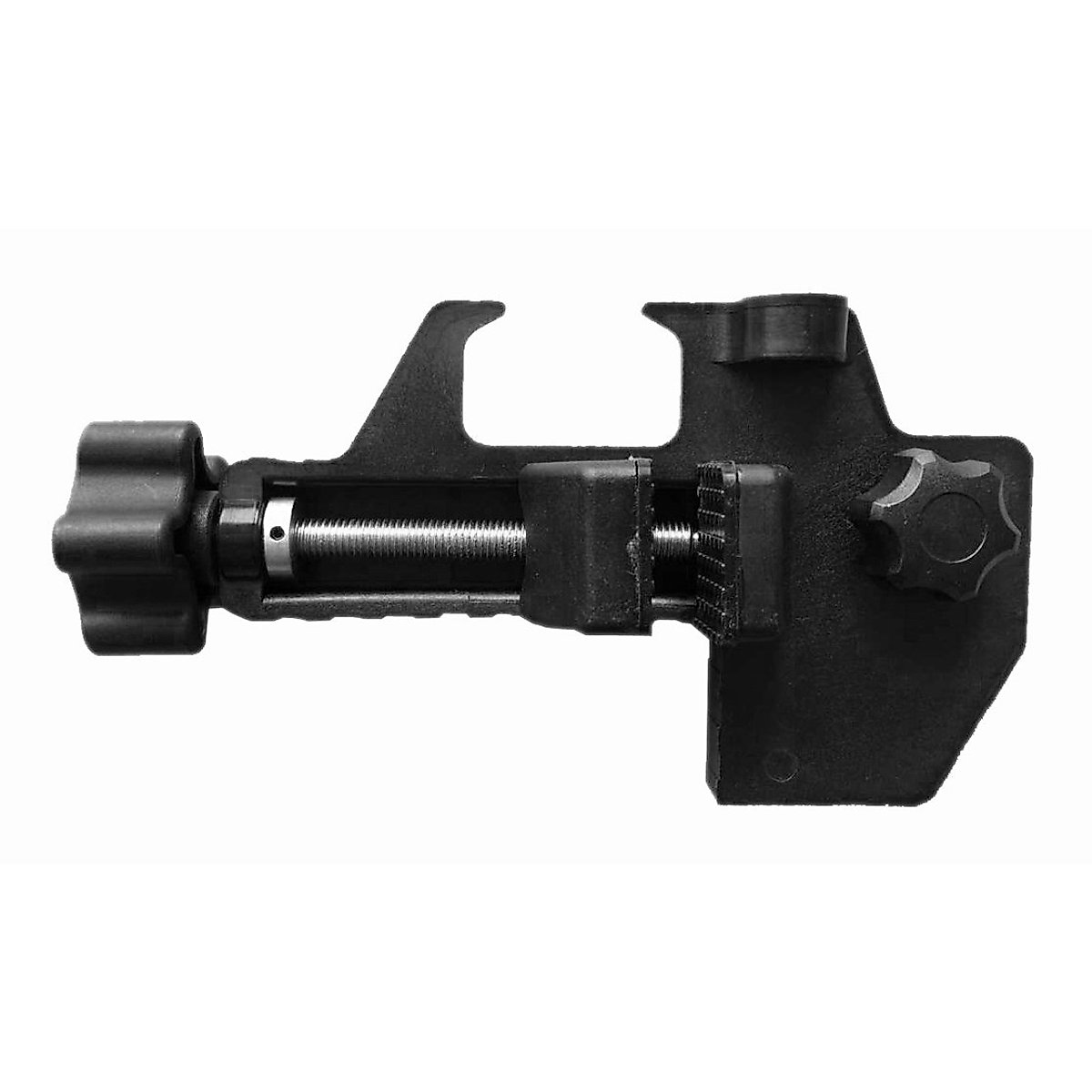 AdirPro Mounting Clamp for LD-8 and LDG-8 Laser Detectors with Built-in Bubble Level - Attach Receiver to Variety of Items Including Most Prism Poles and Survey Rods
