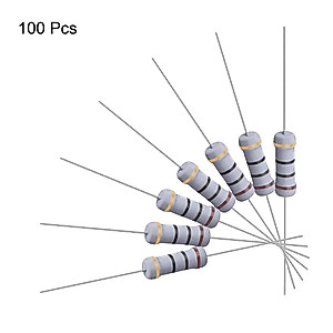 uxcell 100Pcs 10 Ohm Resistor, 1W 5% Tolerance Metal Oxide Film Resistors, Axial Lead, Flame Proof for DIY Electronic Projects and Experiments