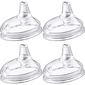 Nuanchu 4 Pieces Baby Bottle Nipples Baby Spout Nipples Variable Flow Baby Nipples Silicone Spout Nipples Compatible with Comotomo Baby Bottle, Fits for Babies Over 6 Months Old, Duckbill Cross