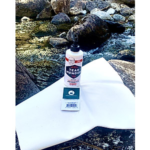 Montana Outdoors Canvas Repair Kit with Over 3.5 Square Feet of Heavy-Duty Canvas & 6 Ounces of Tear Mender Fabric Glue to Repair Tents, Awnings, Pop-Up Campers, Canvas Bags, Covers