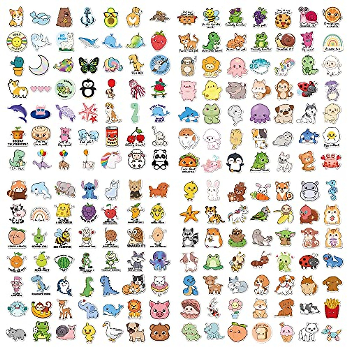 Doodou 200 PCS Animal World Stickers for Laptop, Water Bottles, macbooks, Computer... Perfect for Kids, Teens (Vinyl and Waterproof) (200
