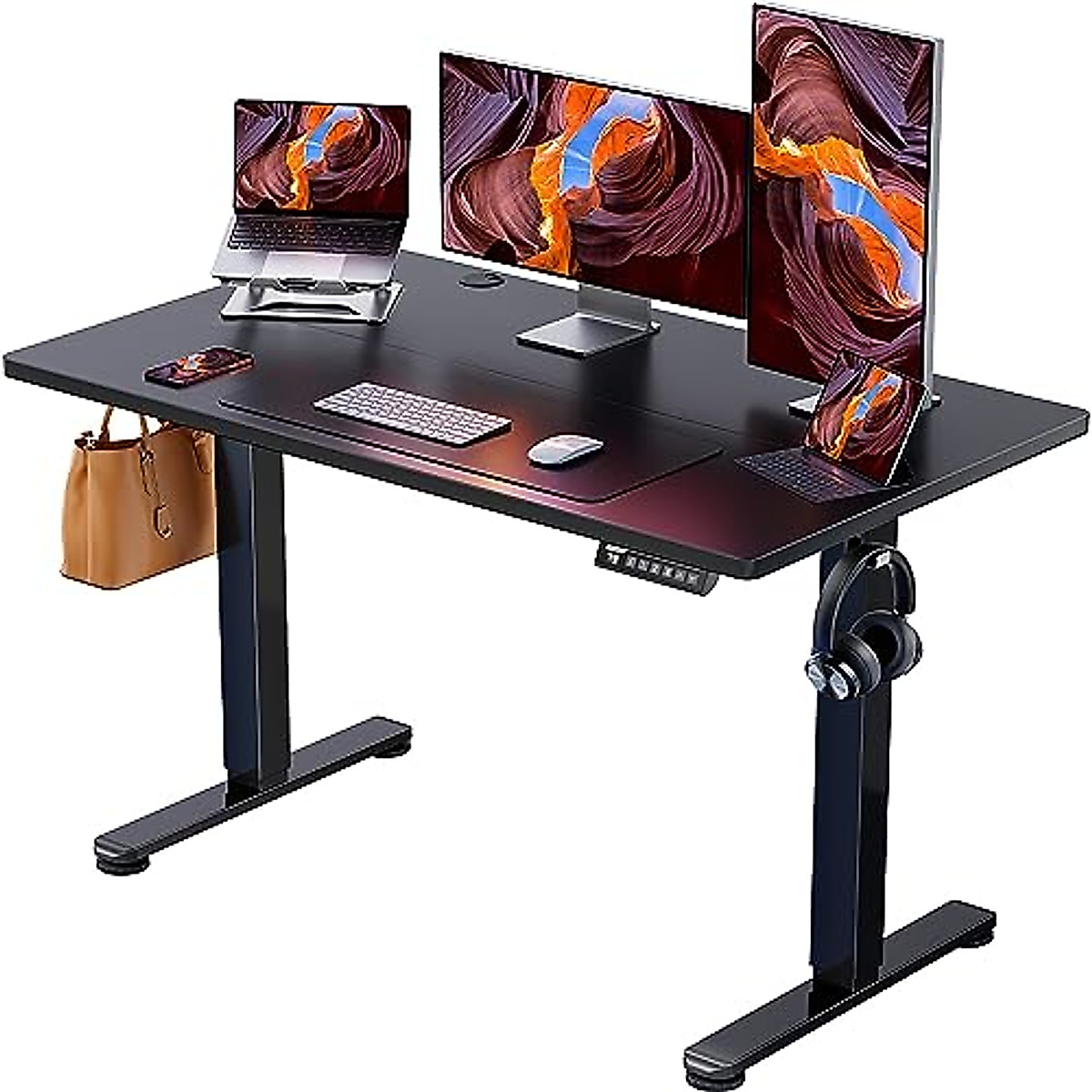 ErGear Height Adjustable Electric Standing Desk Dual Monitor Desk Mount