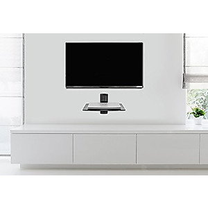 Mount-It! Floating Wall Mounted Shelf Bracket Stand for AV Receiver, Component, Cable Box, Playstation4, Xbox1, VCR Player, Blue Ray DVD Player, Projector, Load Capacity 17lbs, One Shelf