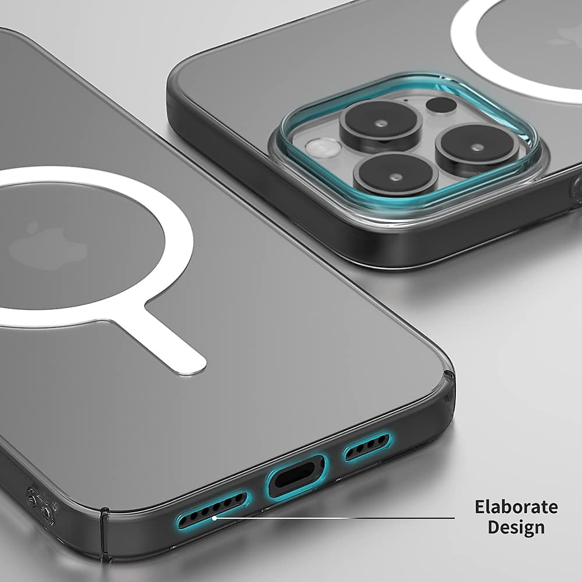 Sinjimoru iPhone 13 Mini Ultra Thin Clear Phone Cover for MagSafe Case, Non Yellowing Strong Magnetic Slim Fit Cell Phone Case Crystal Clear for iPhone 13 Mini. M-AiroFit Basic