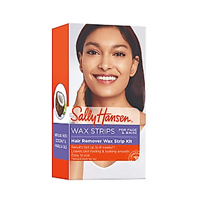 Sally Hansen Hair Remover Wax Strip Kit for Face & Bikini, Pack of 1