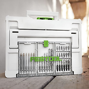 Festool 577395 18-Piece Stubby Drill Bit Cassette BKS SYS3 D3-8 K CE/W