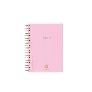 DesignWorks Ink TEXTURED PAPER COVER TWIN WIRE A5 CREST NOTEBOOK - LILAC