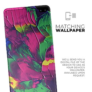 DesignSkinz Liquid Abstract Paint V12 Protective Vinyl Decal Wrap Skin Cover Compatible with The Samsung Galaxy S20 (Screen Trim & Back Glass Skin)