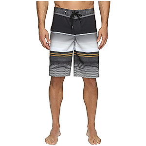 Quiksilver Men's Standard Everyday Stripe Vee 21 Boardshort, Tarmac, 34