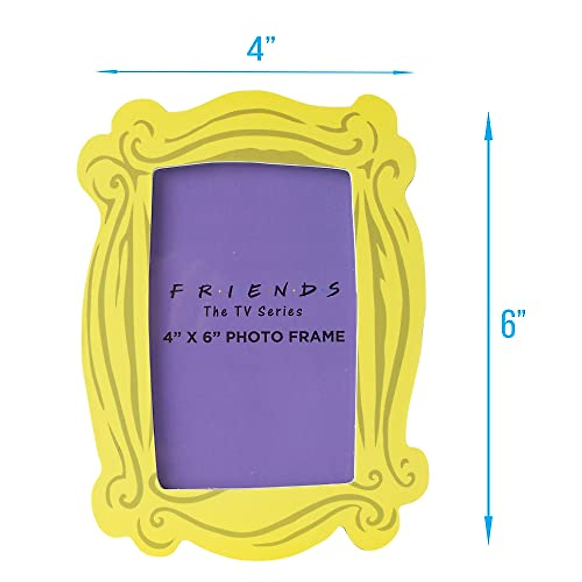 Silver Buffalo Friends Yellow Frame Photo Frame, 4 x 6 Inches