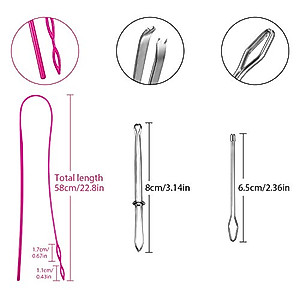 8 Pcs Drawstring Threader Tool Set, 2 Pcs Flexible Drawstring Threader Plastic Drawstring Replacement Tool 2 Pcs Metal Drawstring Threaders 2 Pcs Metal Tweezers and 2 Pcs Cord Locks for Shorts Hoodies