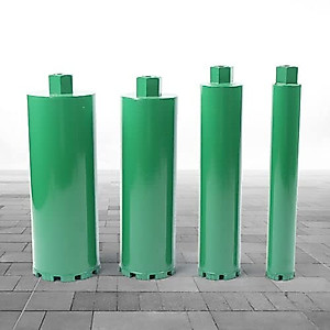 BJTDLLX 4PCS Drill Bit Set, M22 Drill Bit Combo Wet Diamond Core Drill Bit Hole Saw 2'' /3'' /4''/ 5'' Fit Concrete/Granite/Marble (Green Series)