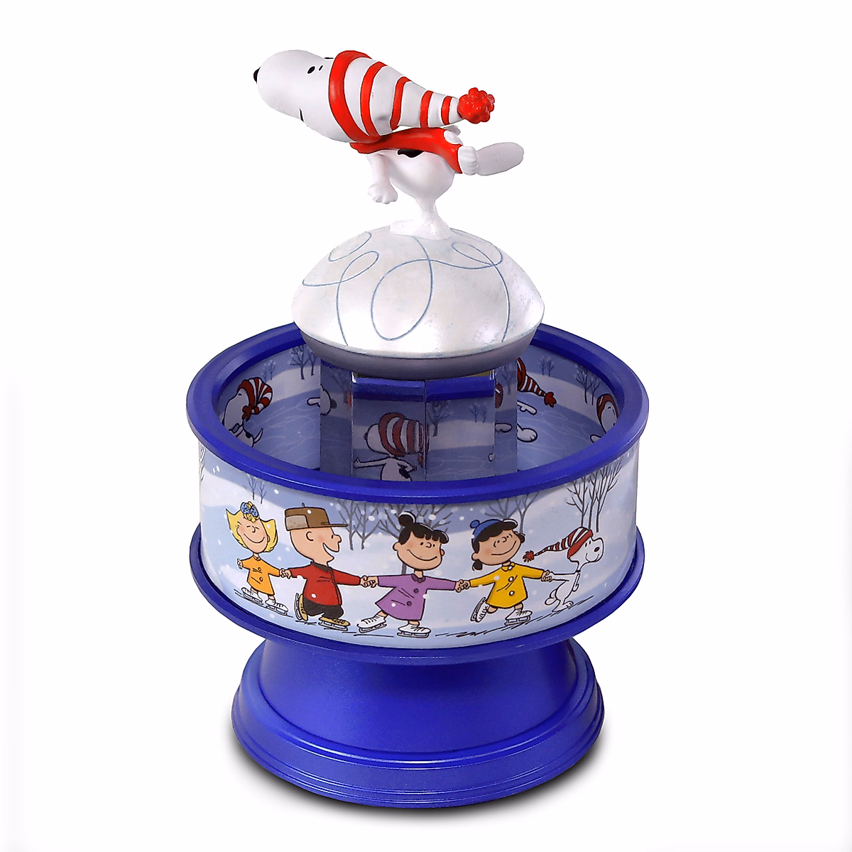Hallmark Keepsake Christmas Ornament 2018 Year Dated, The Peanuts Gang Snoopy Skates! With Music, Light and Motion