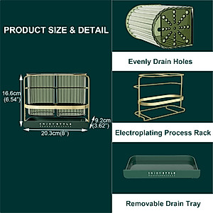 HAFUU Wall Mount Chopstick Holder with Drain Tray, Utensil Holder Silverware Drying Rack for Countertop Sink Flatware Caddy, Hanging Utensil Holder for Chopsticks Straws Forks Spoons Knives