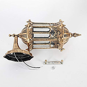 CNCEST Retro Exterior Wall Outdoor Lamp Aluminum & Glass Classic Cage Outdoor Light Fixtures Wall Mount,E27 Base Socket,Waterproof Matte Outdoor Light Fixture for Porch,Garden,Balcony