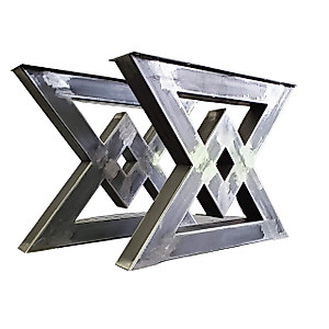Metal Table Legs, Diamond Style - Any Size and Color