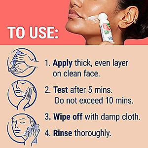 NAIR Prep & Smooth Face, Exfoliating Facial Hair Removal for Woman, Depilatory Cream, Smooth Skin Solution for Effective Hair Removal, Hydrating with Hyaluronic Acid for Skincare, 1.76 oz