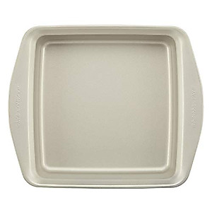 Rachael Ray Nonstick Bakeware Set without Grips includes Nonstick Bread Pan, Baking Pans, Cake Pans, Cookie Sheet / Baking Sheet - 10 Piece, Silver