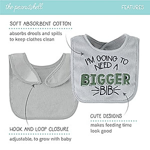 The Peanutshell Terry Bib Set for Baby Boys | 10 pack for Feeding, Teething, & Drooling | Dinosaur