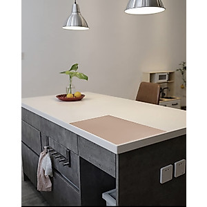 EPHome Extra Large Multipurpose Silicone Nonstick Pastry Mat, Heat Resistant Nonskid Table Mat, Countertop Protector, 23.6''x15.75'' (XL, Taupe)