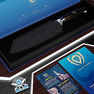 Dalstrong Santoku Knife - 7 inch - Omega Series - BD1N-V Hyper Steel Kitchen Knife - G10 Woven Fiberglass Handle - Razor Sharp Knife - Leather Sheath Included