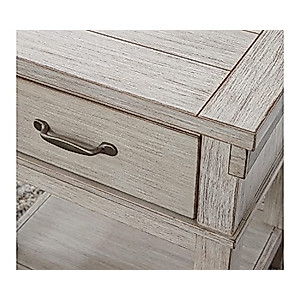 Signature Design by Ashley Hollentown 1 Drawer Night Stand, 20"W x 16"D x 24"H, Whitewash