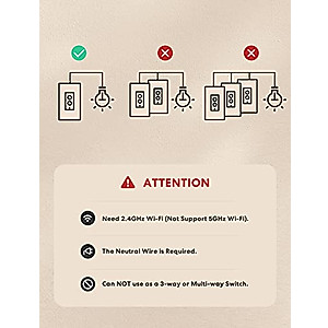 Smart Dimmer Switch Single Pole, Meross Smart WiFi Light Switch for Dimmable LED, Compatible with Alexa, Google Assistant, Neutral Wire Required, Remote Control Schedule, No Hub Needed, 4 Pack