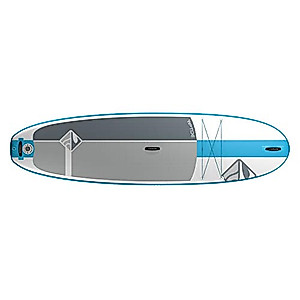 Boardworks SHUBU Riptide Inflatable Stand-Up Paddle Board (iSUP) | SUP Package Includes Three Piece Paddle, Carry Bag and Pump (SUP) Complete Kit | 10’6”, Blue/White/Grey