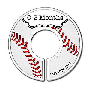 Baseball Nursery Closet Size Dividers, Boys Baseball Baby Clothes Organizers, Sports Theme Nursery - Gift for New Mom, Mom-To-Be, Nursery Organization (Set of 11 (Newborn to 5T))