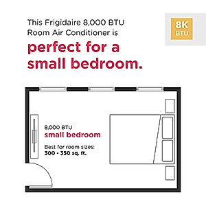 Frigidaire FFRE083WAE Window Air Conditioner With Washable filter, remote, 8,000 BTU, White