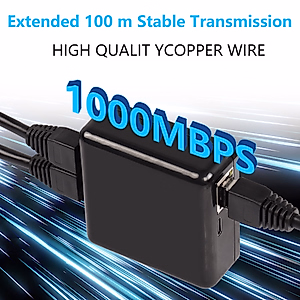 SinLoon RJ45 Network Splitter Adapter Gigabit,1000Mbps Ethernet Cable Splitter 1 to 2, RJ45 Network Extension Connector,Two Devices Share The Internet at The Same Time(Gigabit 1 to 2)