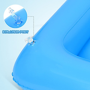 Hemoton 1 Set 2PCS Inflatable Pool Serving Bar and 3pcs Mesh Food Tent Set Drinking Buffet Tray Inflatable Ice Serving Buffet Bar Drinks Cooler Tray with Drain Plug (Blue)