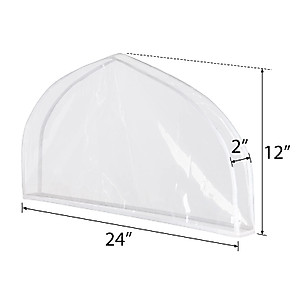 Zilink Clear Shoulder Covers for Clothes (Set of 15) Breathable Clothes Dust Cover Protectors with 2" Gusset for Suit, Coats, Jackets