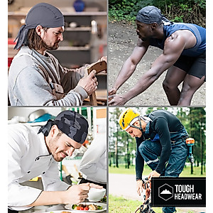 Cooling Helmet Liners - Do Rag Skull Caps for Men - Cooling Head Wraps, Hard Hat Liner - Motorcycle Pirate Bandana