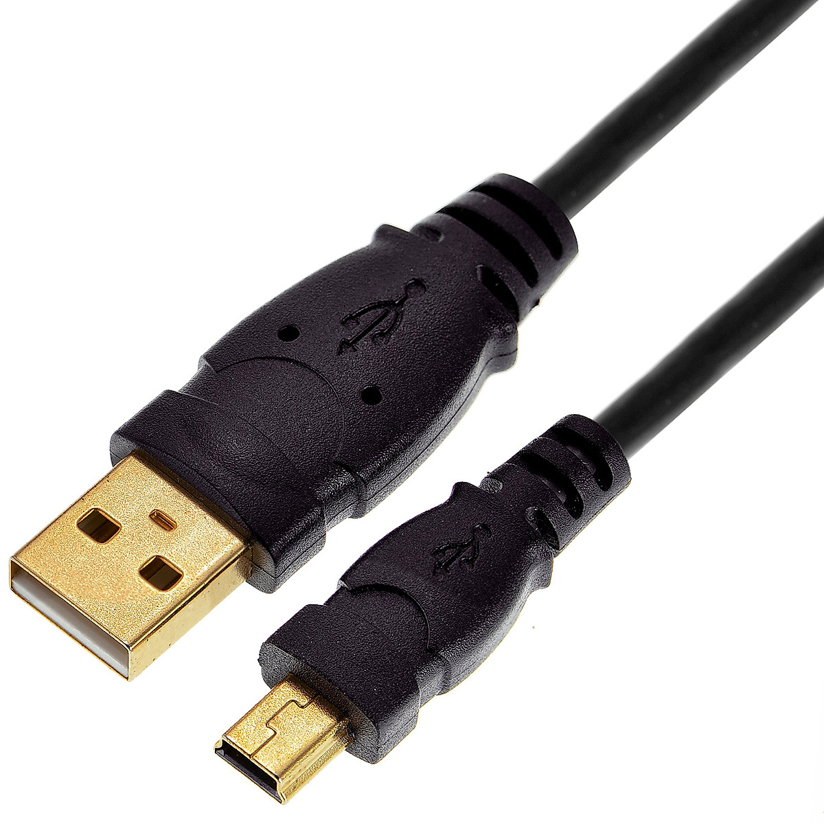 Mediabridge USB 2.0 - Mini-USB to USB Cable (8 Feet) - High-Speed A Male to Mini B with Gold-Plated Connectors