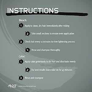 Splat Winter Gray Semi Permanent Hair Dye Kit with Bleach, 1 Application, Includes Gray Hair Dye, Oxide & Bleach Powder, Vegan & Cruelty Free Hair Color