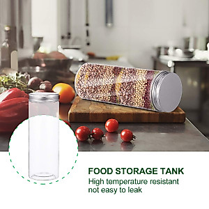 Cabilock Transparent Food Storage Jar sealing containers cereal kitchen glass containers with lids flour and sugar containers airtight rice container jars the pet transparent bottle canned