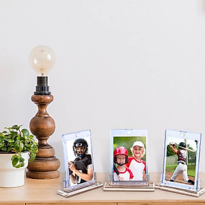 4 Pack Magnetic Card Holder Base Trading Card Stand Protector Card Sleeves Protector Case Base for Trade Card Holder Case Standard Cards, Baseball Card Display (Fits 130PT Magnetic Card Holder)