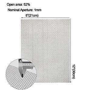 4 Pieces 20 Mesh 8.2”X11.8” (21cmX30cm) Wire Mesh, Sturdy Metal Mesh Sheets for DIY Projects 304 Stainless Steel No Rust Mesh Screen