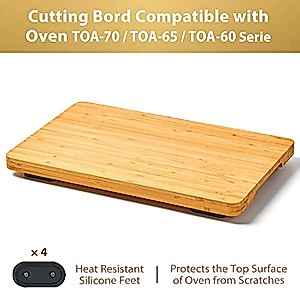 Cutting Board Compatible with TOA-70/TOA-65/TOA-60 Series Air Fryer Oven, Accessories for Convection Toaster Oven, with Heat Resistant Silicone Feet, Creates Storage Space, Protects Cabinet Cupboard