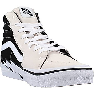 Vans Unisex Sk8-Hi Bolt Antique White and Black Skate Shoes 10.5