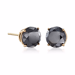 Ross-Simons 2.00 ct. t.w. Black Diamond Stud Earrings in 14kt Yellow Gold