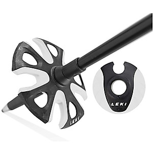 LEKI Bold Lite S Ski Pole Pair - Black/Red 120