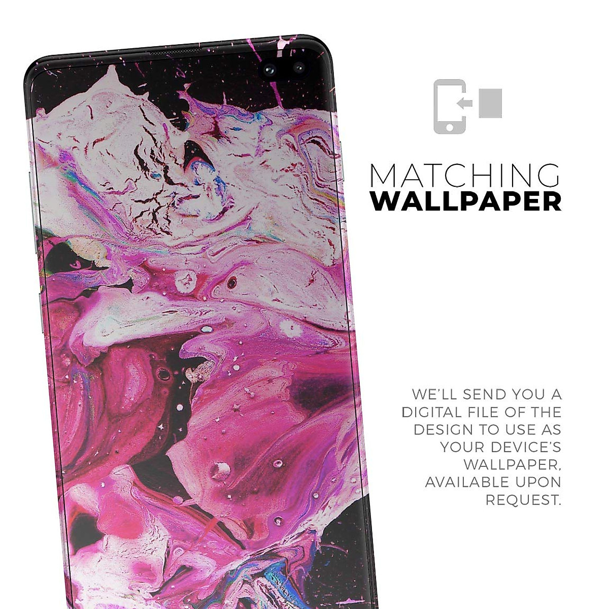 DesignSkinz Liquid Abstract Paint V5 Protective Vinyl Decal Wrap Skin Cover Compatible with The Samsung Galaxy S20 (Screen Trim & Back Glass Skin)