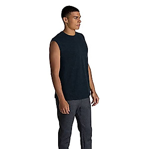Fruit of the Loom Men's Eversoft Cotton Sleeveless T Shirts, Breathable & Moisture Wicking with Odor Control, Sizes S-4x, Muscle-2 Pack-Black Heather