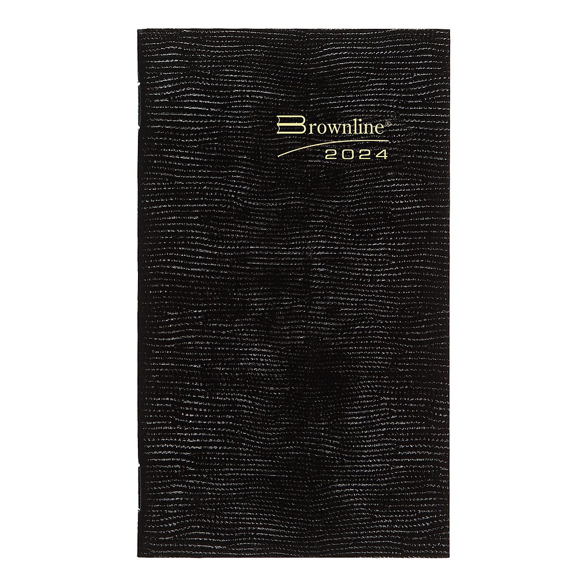 Brownline 2024 Essential Two-Week Pocket Planner, 12 Months, January to December, Stitched Binding, 6" x 3.5", Black (C5626.81Z-24)