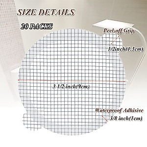 Disposable Shower Drain Hair Catcher, 20pcs Hair Catcher Mesh Stickers Waterproof Hair Catcher Shower Drain Floor Sink Strainer Filter Mesh (20pcs White)