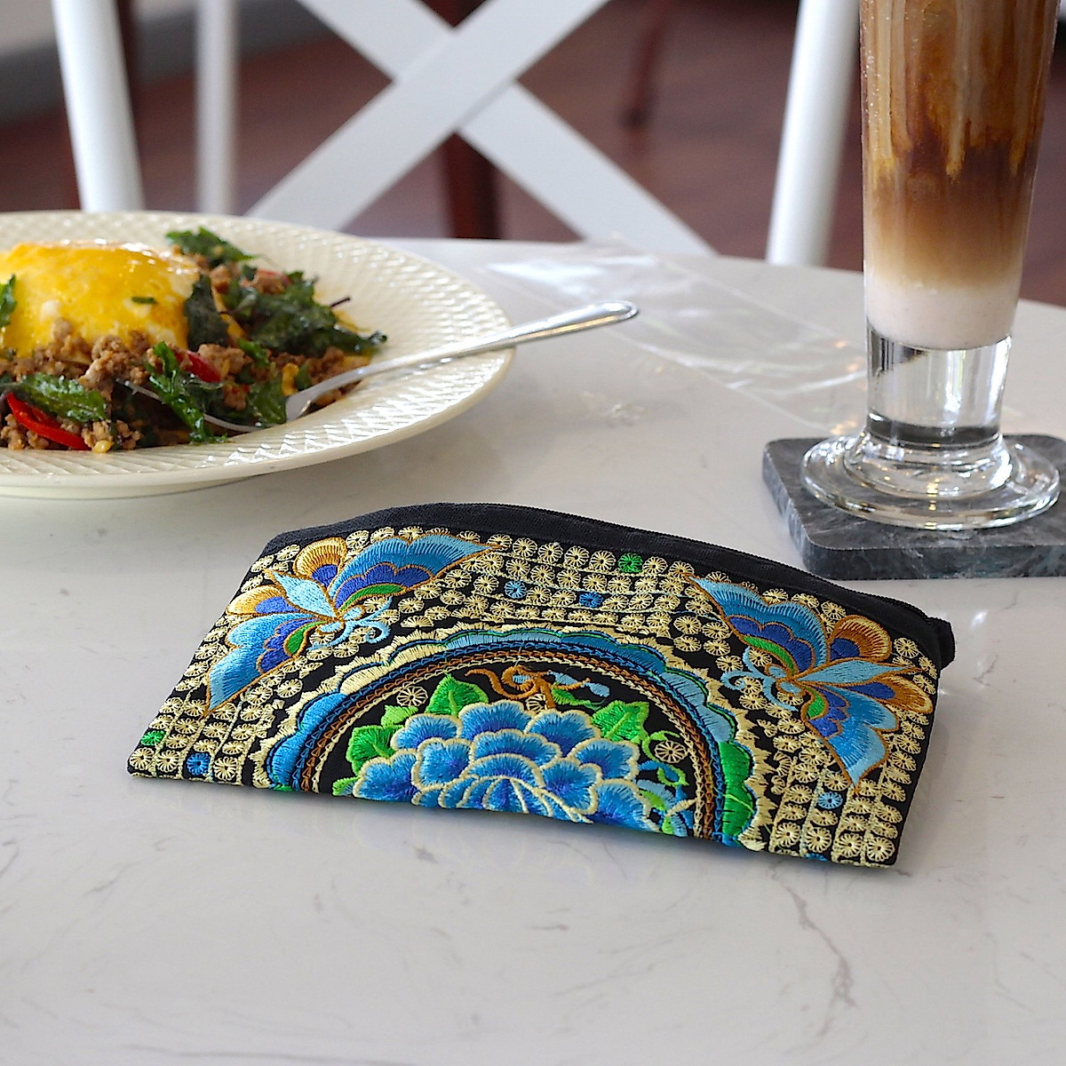 Sabai Jai - Smartphone Wristlet Bag - Handmade Embroidered Boho Clutch Wallets Purses