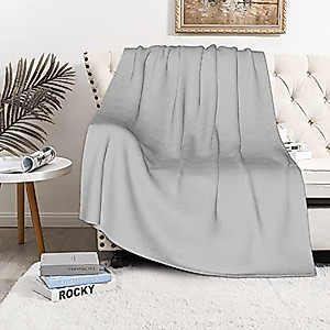 Angaja Light Grey Fleece Blanket Throw | Super Soft, Plush, Luxury Flannel Throw | for Bed, Sofa, Couch, Travel, Camping 40"x30"（XS） for pet