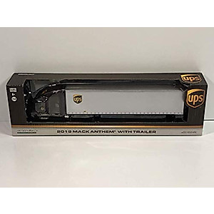 Mack 1/64 2019 Anthem Semi w/ Box Trailer, United Parcel Service (UPS), Greenlight